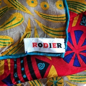 RODIER | Accessories | Vintage 8s French Silk Scarf From Rodier Paris ...